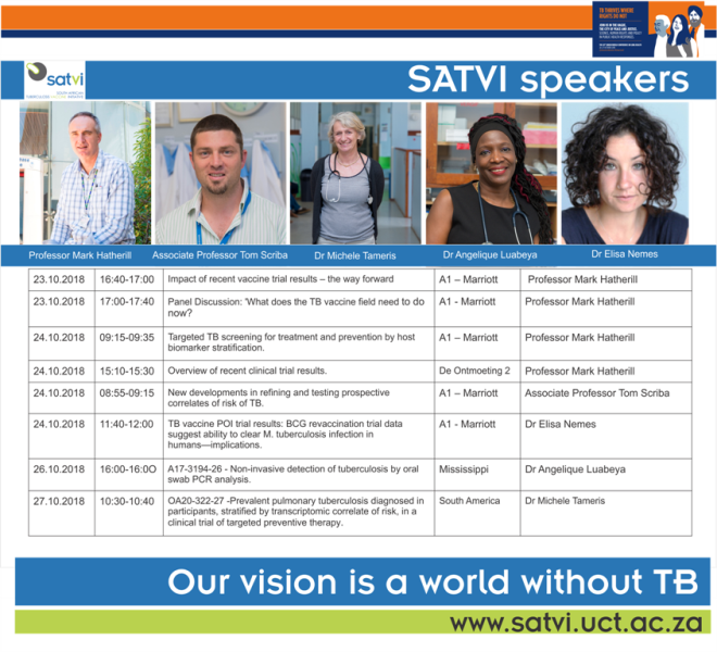 23 October 2018 SATVI at the Union Conference on Lung Health | SA ...